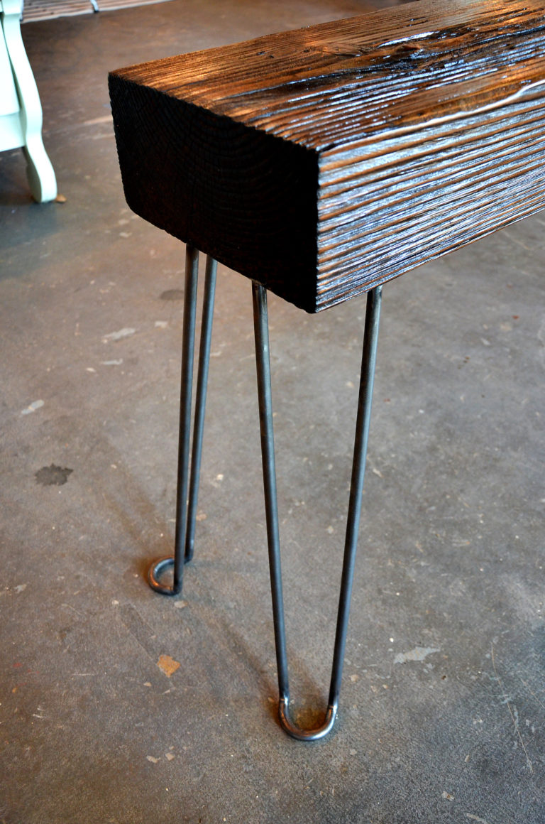 Reclaimed Beams & Just The Tip Hairpin Legs – Modern Legs